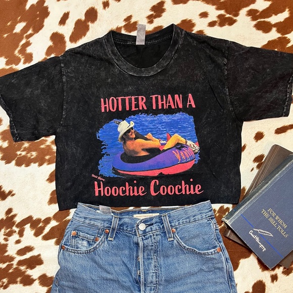 Tops | Vintage Style Hotter Than A Hoochie Coochie Crop Top | Poshmark